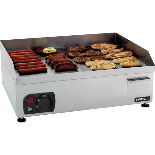 Anvil Electric Flat & Ribbed Grill - 600mm | KitchenTrade – Kitchen Trade